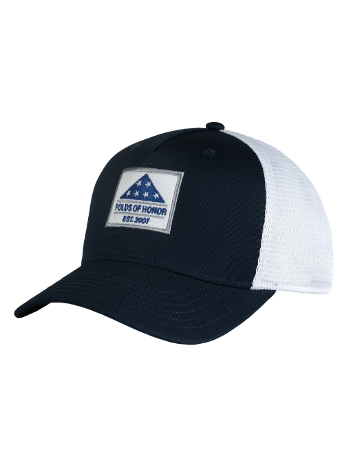 Folds of Honor Navy & White Mesh Back Cap – Ahead USA Shop